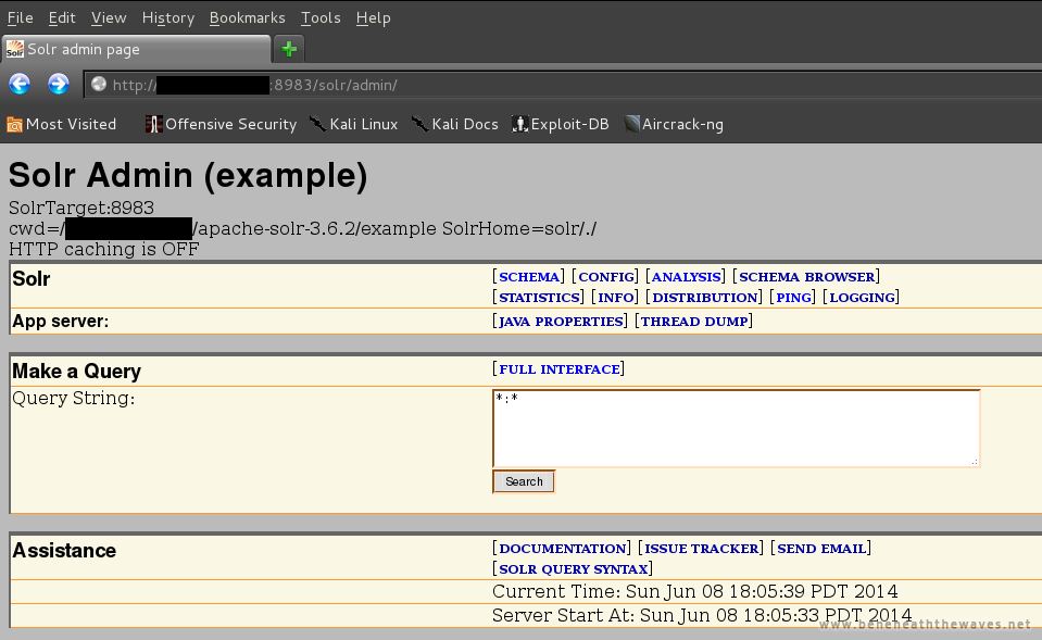OTORI - Example 1: Apache Solr - Software - Beneath the Waves